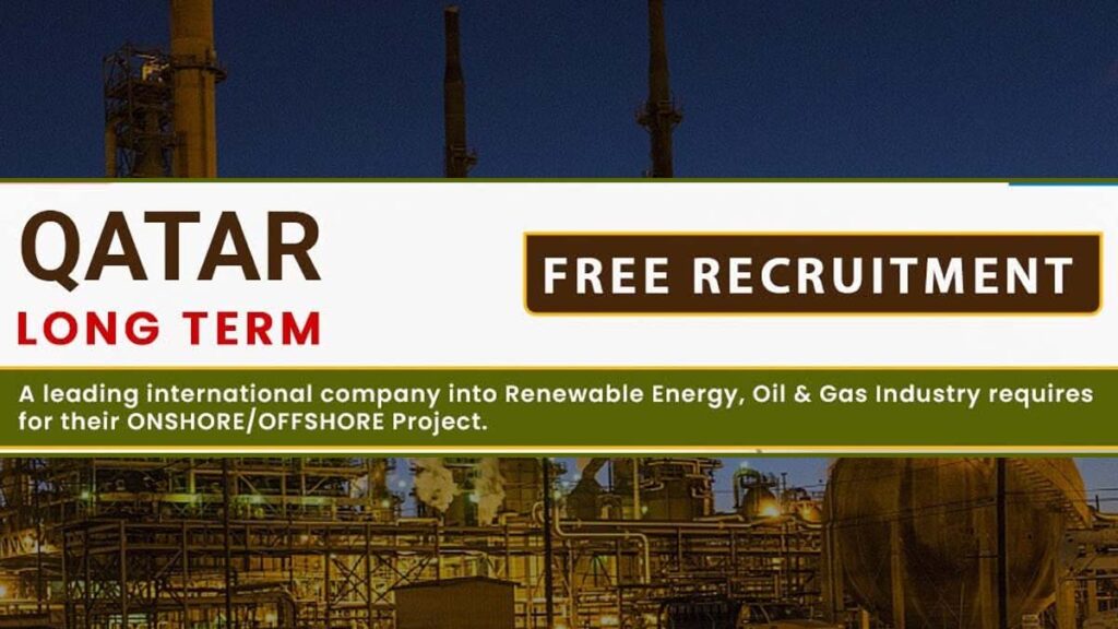 Qatar Jobs - Free Recruitment, Long Term Onshore/Offshore Project